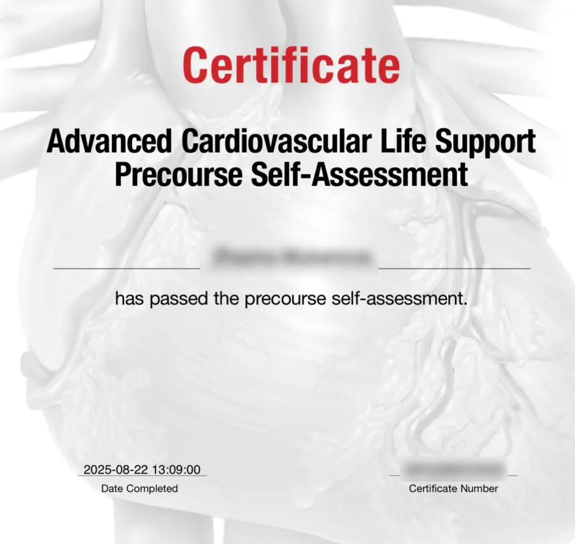 ACLS Precourse Self-Assessment